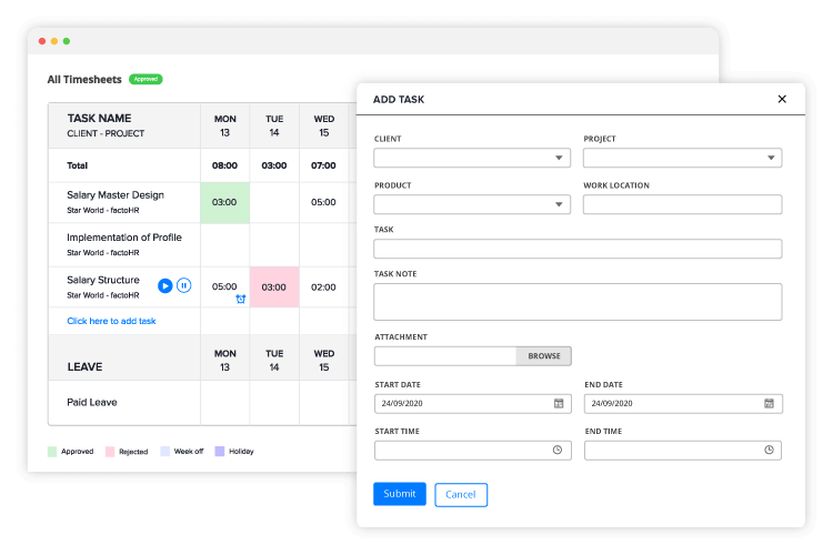 Timesheet Software Timesheet Management Software For Employees FactoHR Timesheet Software Timesheet Management Software For Employees FactoHR
