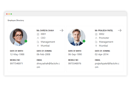 Employee Database Management System - FactoHR